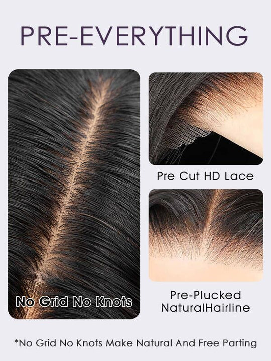 Wavymy Loose Deep Wave M-Cap 9x6 Lace Wear & Go Pre-bleached Wigs 180%