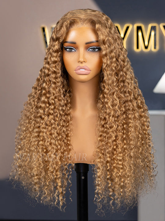 Wavymy #27 Colored Honey Blonde Water Wave Wear Go Wigs Glueless 7x5 L