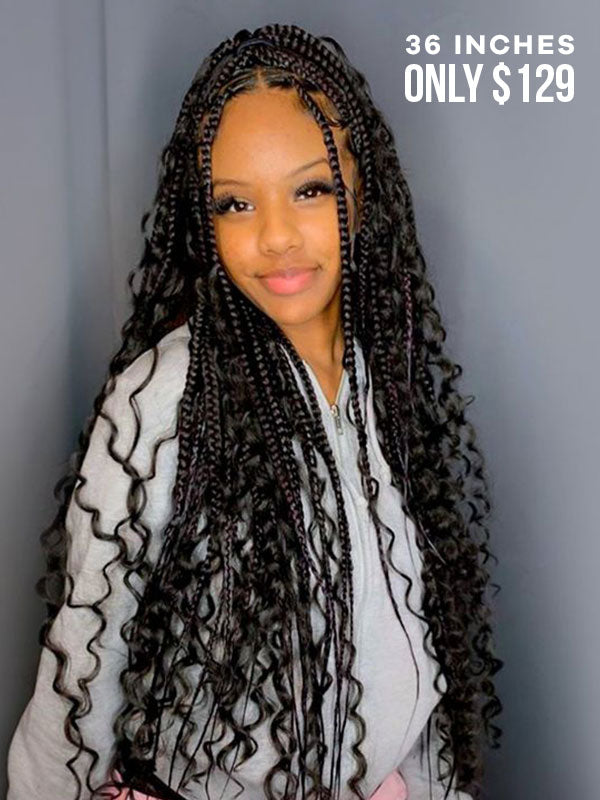 Box Braids With Curly Hair