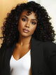 Wavymy Bouncy Curly Wigs With Bangs Full Machine Made Human Hair 250%