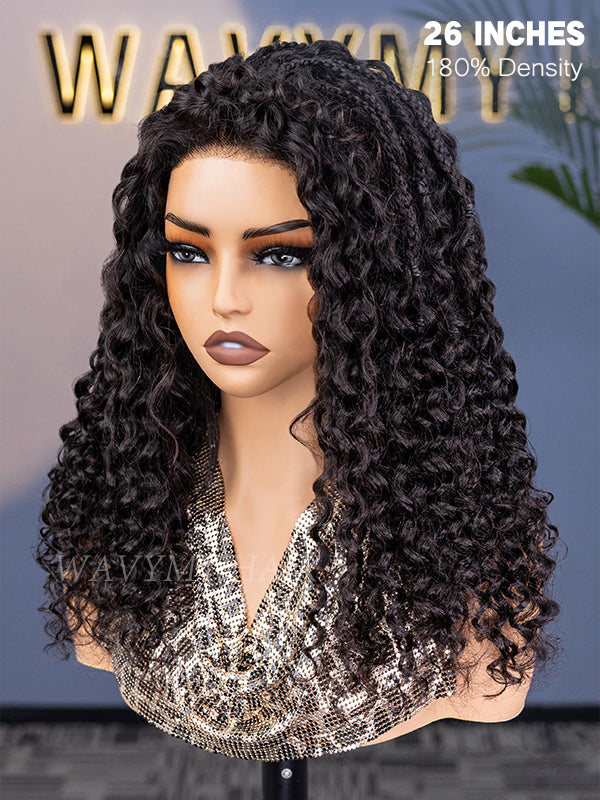 Flash Sale Wavymy Drawstring Braid Half Wig Water Wave No Lace No Glue