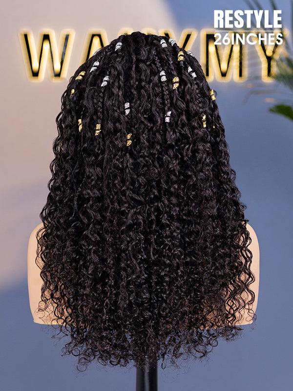 Flash Sale Wavymy Drawstring Braid Half Wig Water Wave No Lace No Glue