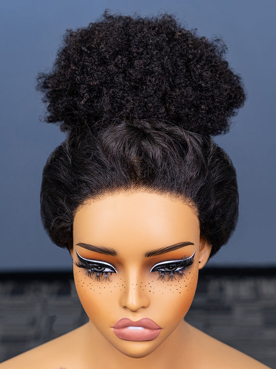 Wavymy Fluffy Explosion Afro Curly Elastic Rubber Bands Ponytail Exten