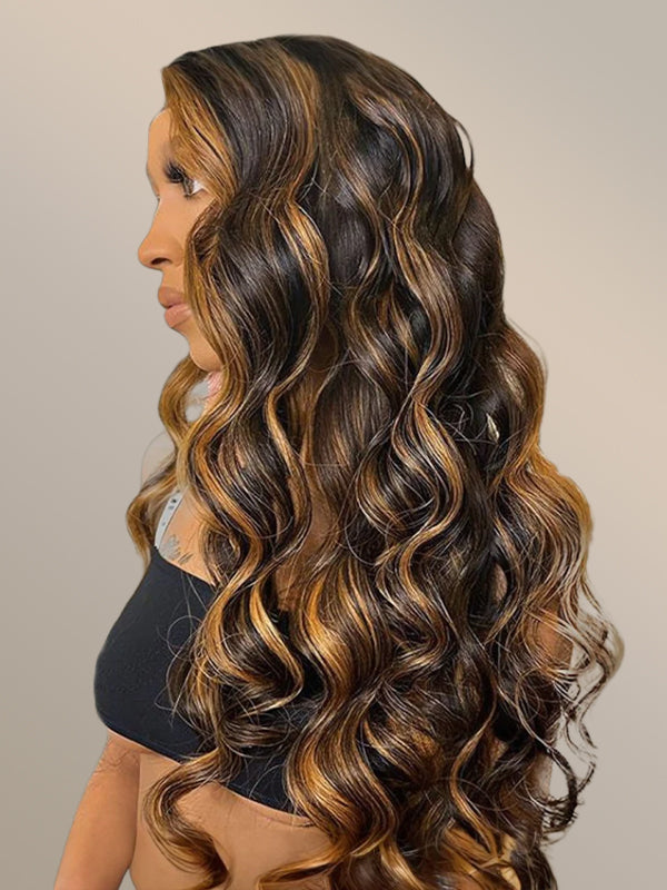 Wavymy Highlight Balayage Body Wave Wear Go 7x5 & 9x6 Lace Pre-everyth