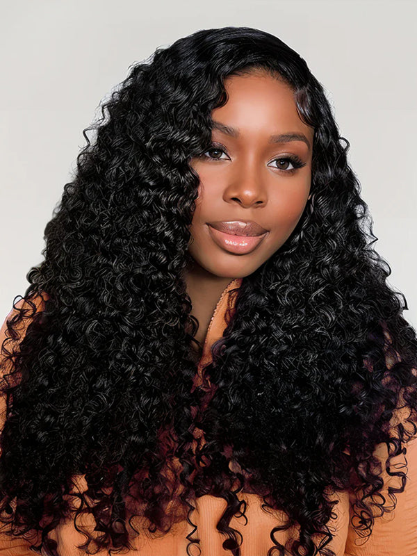 Wavymy C-Part Water Wave Pre-Bleached Wig Wear & Go Pre-Cut 7x5 Lace W