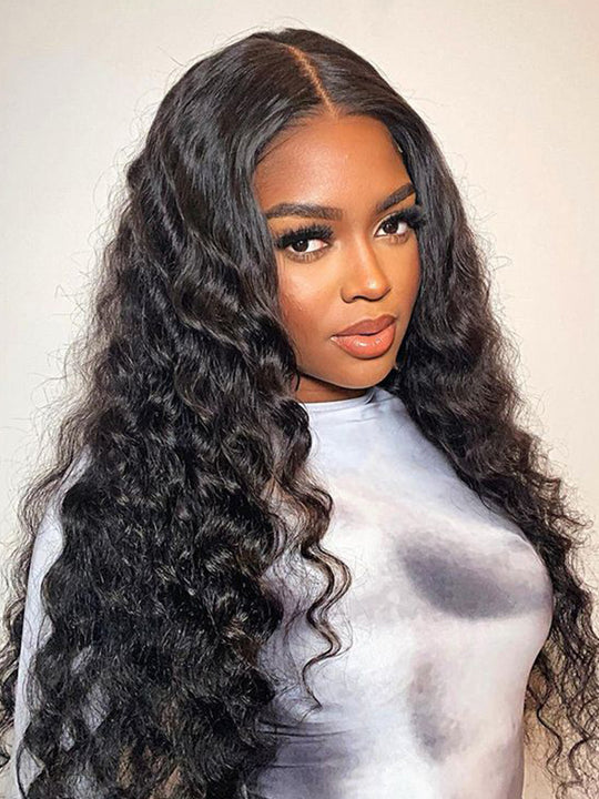Wavymy Loose Deep Wave M-Cap 9x6 Lace Wear & Go Pre-bleached Wigs 180%